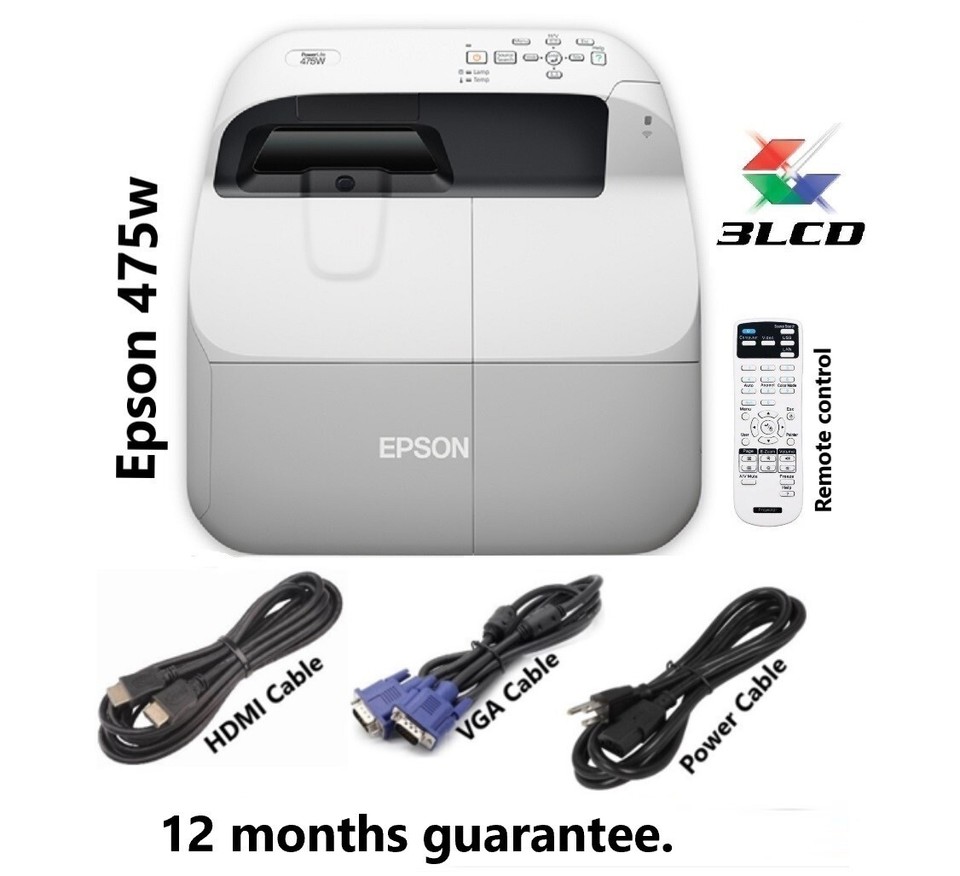 Epson Powerlite 475w Ultra-Short Throw Projector | eBay