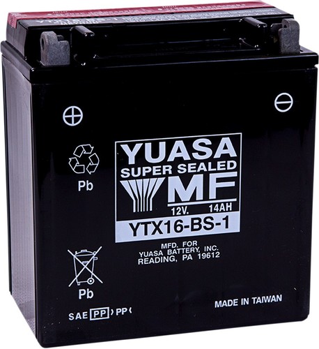 AGM Maintenance Free Battery YTX16-BS-1 Yuasa YUAM32X61 | eBay