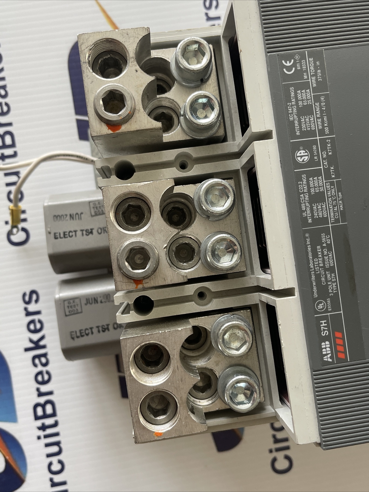 ABB S7H Sace S7 k7tk-Circuit Breaker 3 Pole 600VAC K7TK-2 | eBay
