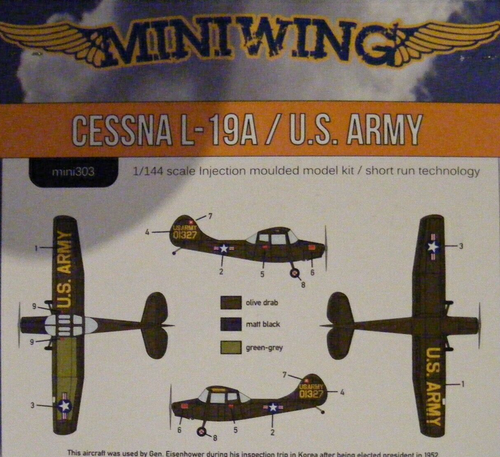Miniwing 1/144 Scale US Army Cessna L-19A Light Recon Aircraft Kit | eBay