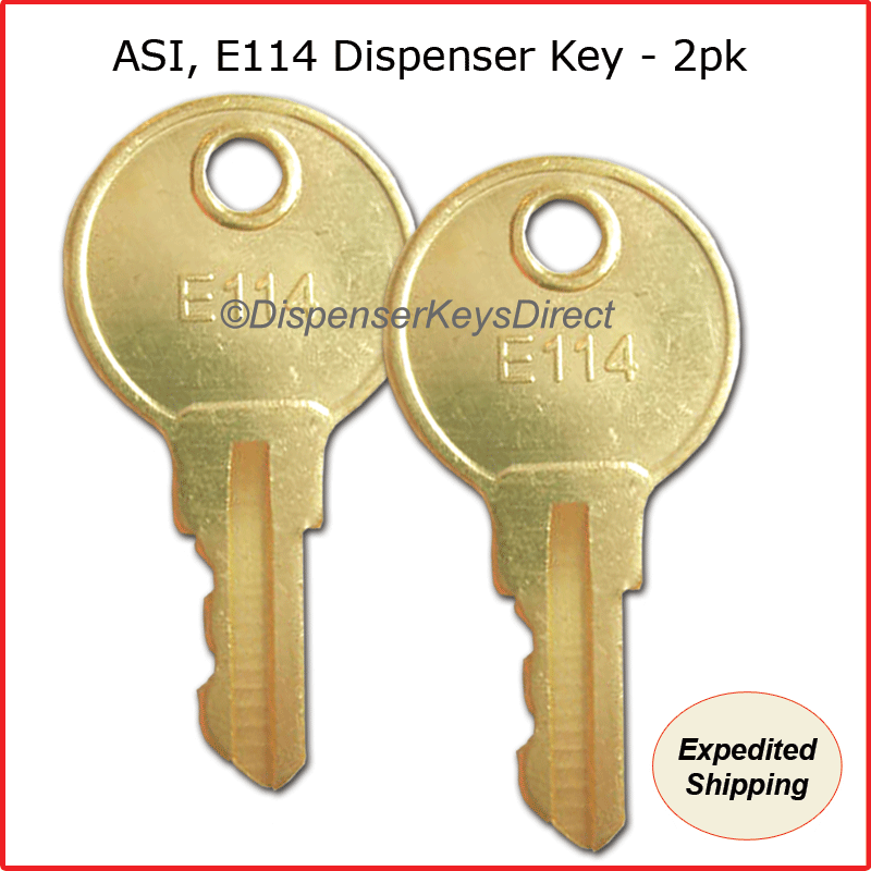 ASI, E114 Dispenser Key for Paper Towel, Toilet Tissue Dispensers - (2 ...