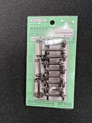 Reboxx WS3-1045 36" Wheelsets HO Scale (12 wheelsets) (axle length 26 ...