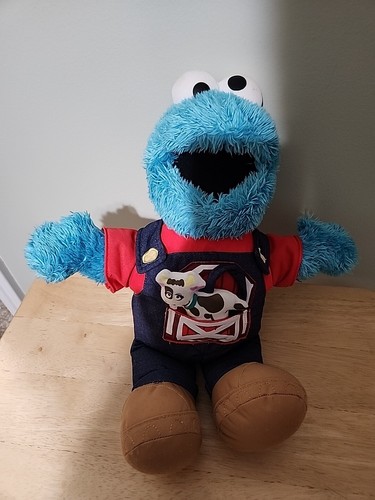 Cookie Monster Talking Farmer With Cow Sesame Street Fischer-Price ...