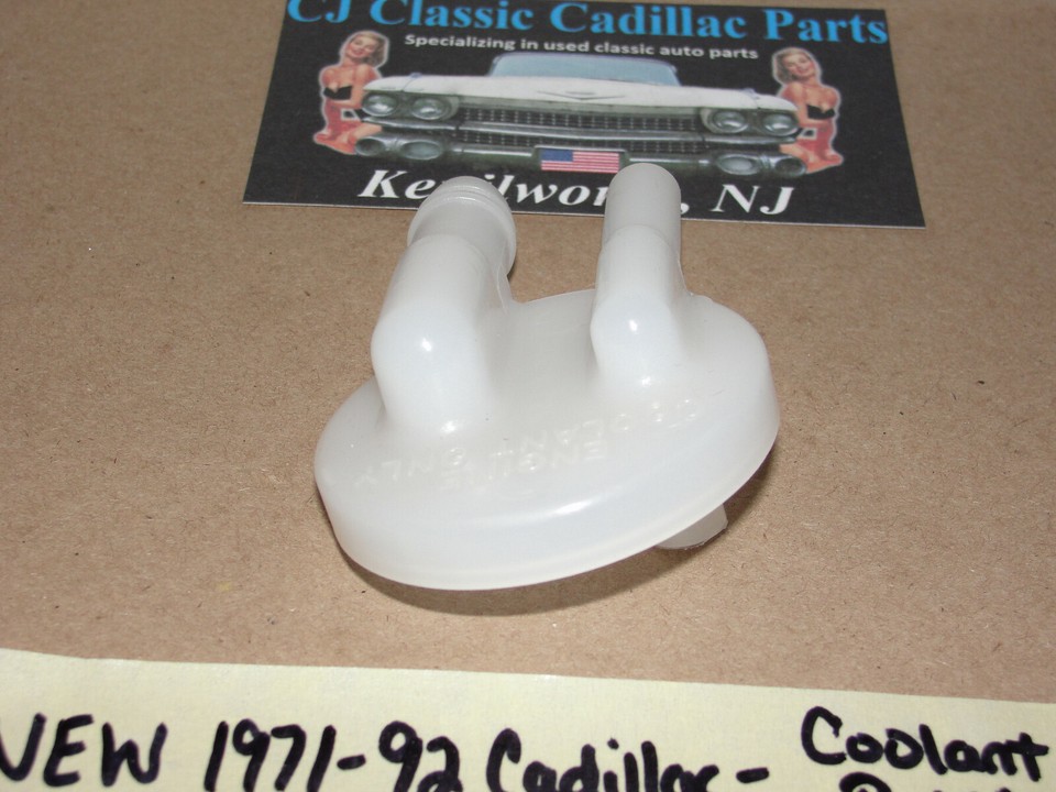 NEW 1971-1992 CADILLAC RADIATOR COOLANT RESERVOIR OVERFLOW BOTTLE LID ...