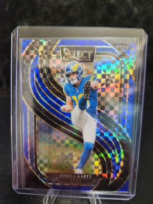 2024 Panini Select NFL Joshua Karty Premier Level Blue Prizm /175 Rams ...