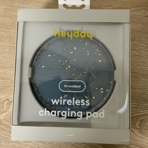 📀 Heyday Qi Wireless Charging Pad, Gray Teal W/Gold Flakes - NEW | eBay
