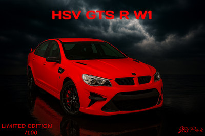 HSV GTS R W1 | Limited Edition Framed Poster | Aussie Muscle Car ...