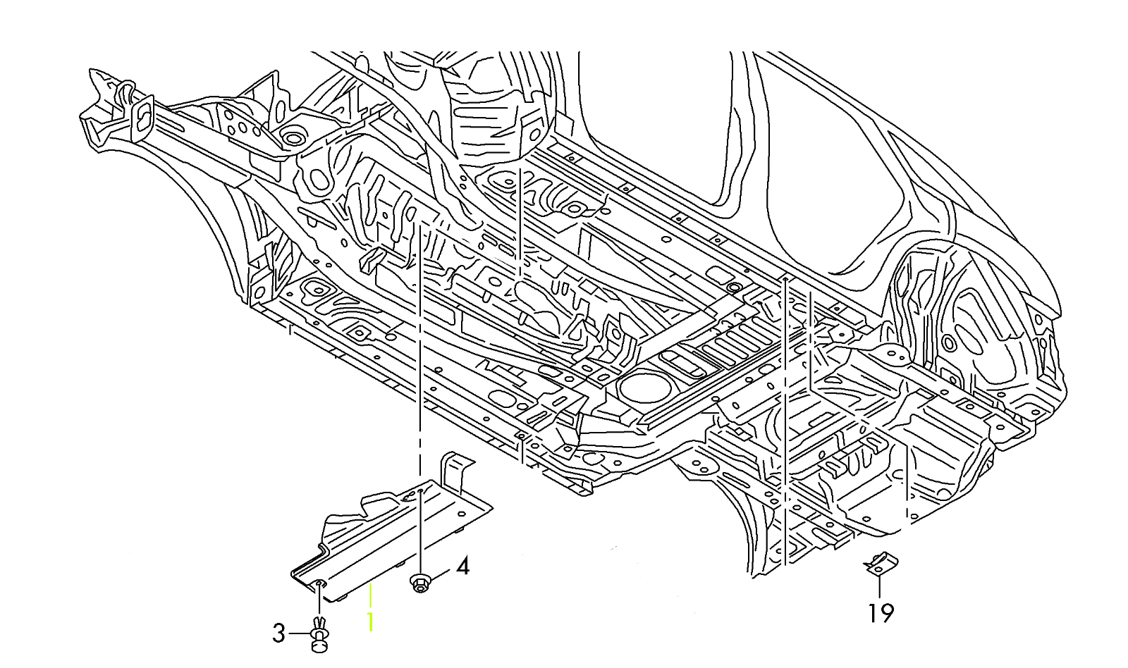 Audi Q5 09 - 17 OEM Engine Splash Shield Guard 8R0825201C Front Left ...