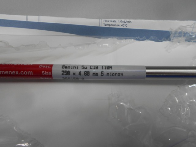 HPLC Column Phenomenex Gemini C18 4.6 X 250 Mm 5 Um 00g-4435-e0 for ...