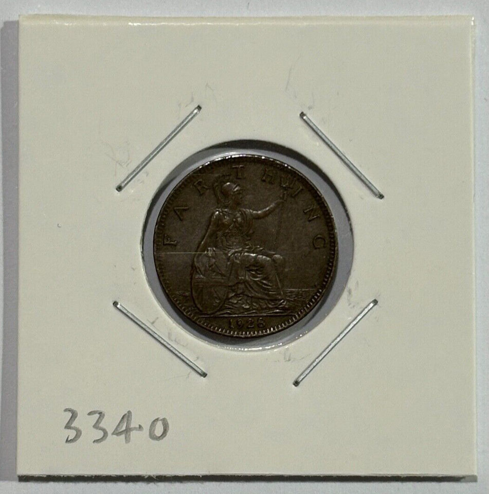 1928 Great Britain 1 Farthing - George V Coin | eBay