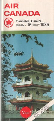 Air Canada timetable 1985/02/16 US edition | eBay
