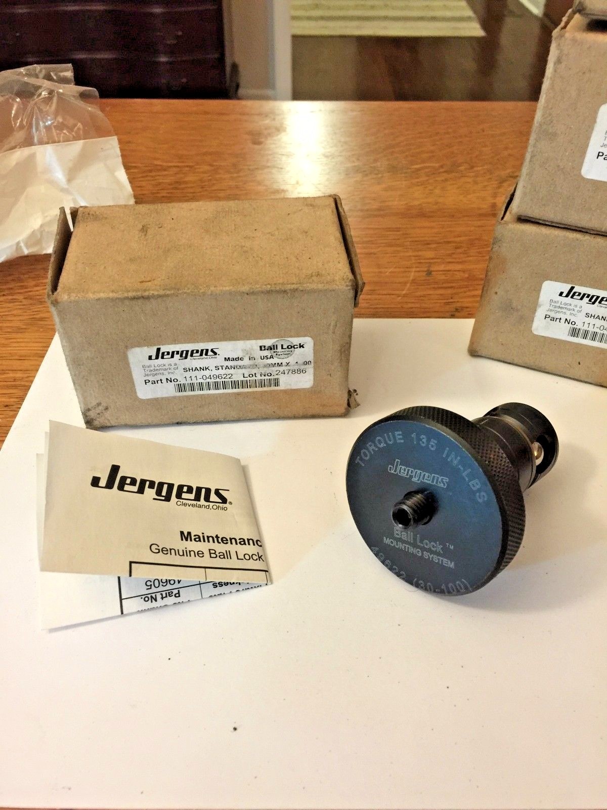 JERGENS BALL LOCK 111-049622 49622 MOUNTING SYSTEM TORQUE 135 IN-LBS ...