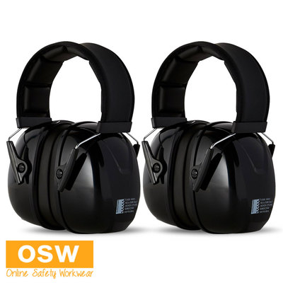 2 X PREMIUM HEAVY DUTY 32DB CLASS 5 HEARING PROTECTION HEADBAND WORK ...