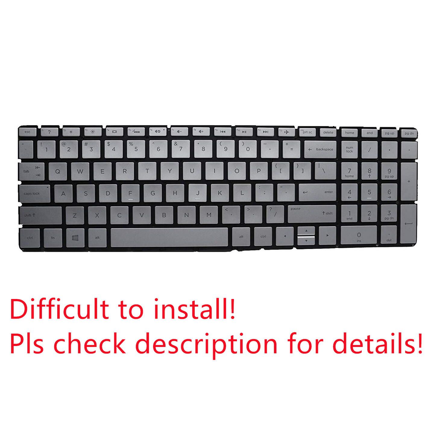 US Silver Backlit Keyboard for HP Envy X360 15-bp115tx Backlight | eBay