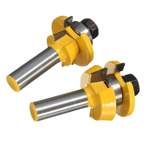 2Pcs 1/2'' Shank T Type Shaker Bevel Rail & Stile Router Bit For Wooden ...