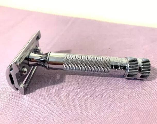 Merkur 34C HD Double Edge Razor Chrome Finish Silver Compact Handle ...