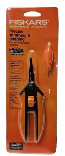 Fiskars Pruning Snips Non-Stick Micro-Tip Precise Trimming & Shaping ...