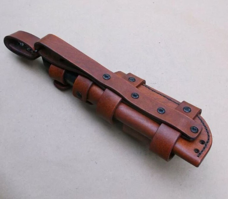 KA BAR BECKER BK2 CUSTOM LEATHER SHEATH (SHEATH ONLY) READ DESCRIPTION ...