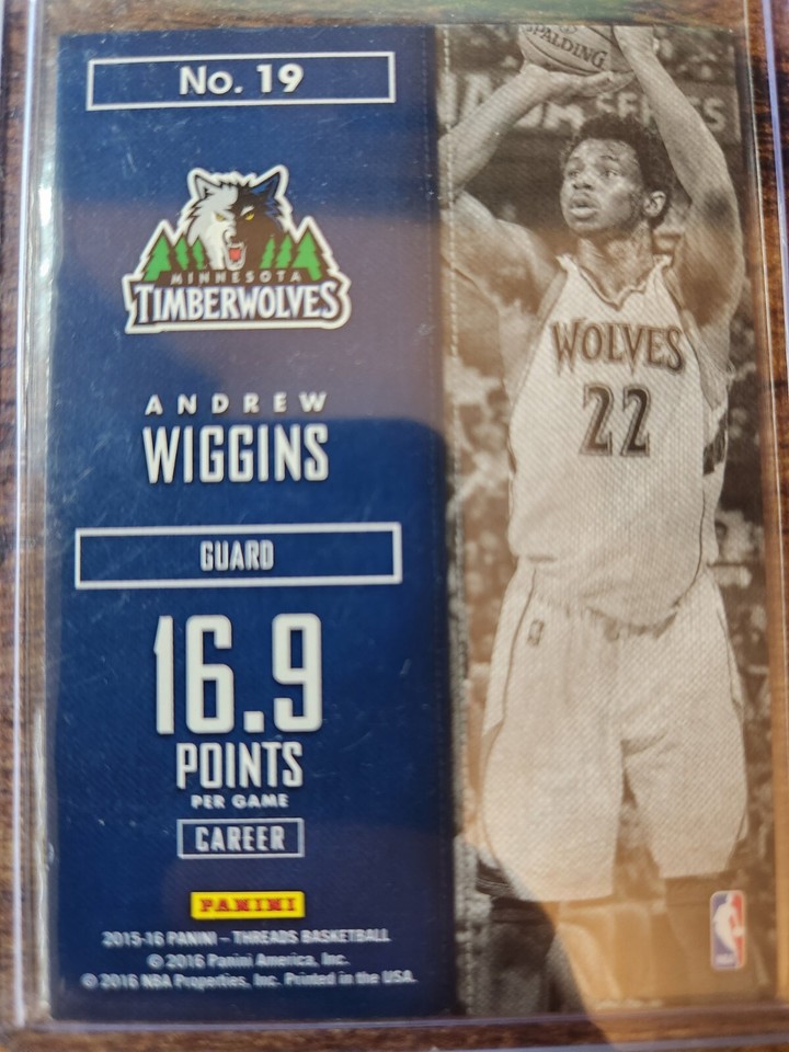 2015-16 Threads Andrew Wiggins Precision Players #19 Minnesota ...