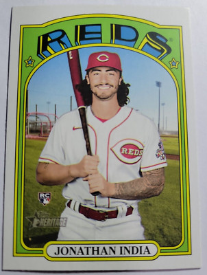 Jonathan India 2021 Topps Heritage #541 Rookie Card High Number Reds | eBay