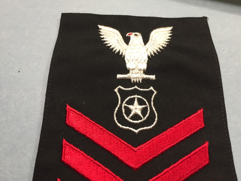 US Navy -Master at Arms 1st class patch (Male size) Red/Bk | eBay