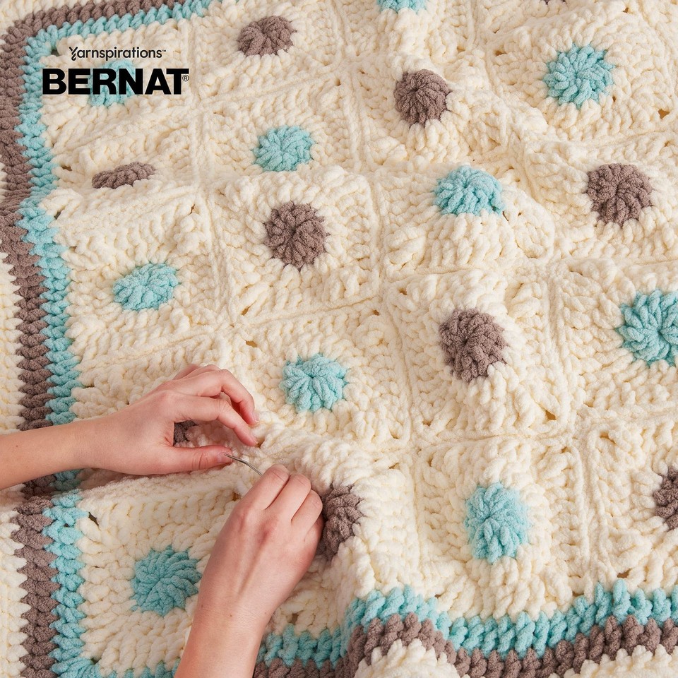 Bernat Baby Blanket Stripes Yarn 2 Pack Super Bulky 100 Polyester 600G ...