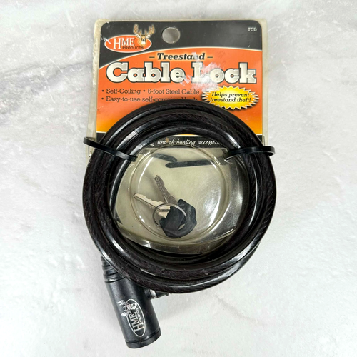 HME Products Tree Stand Cable Lock 6 ft. w/2 Keys Black TCL Hunting New ...