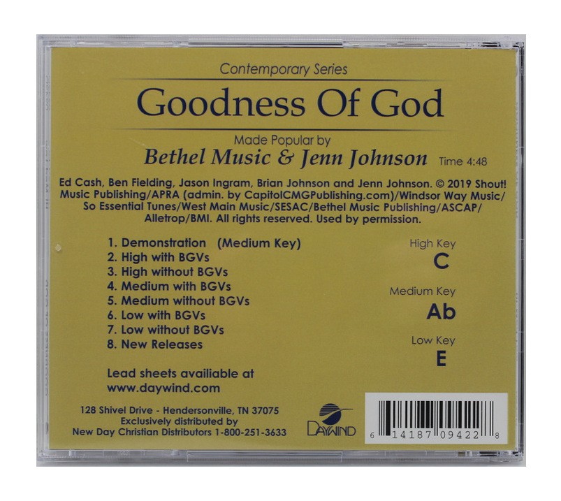 Goodness Of God Made Popular Bethel Music & Jenn Johnson NEW CD ...
