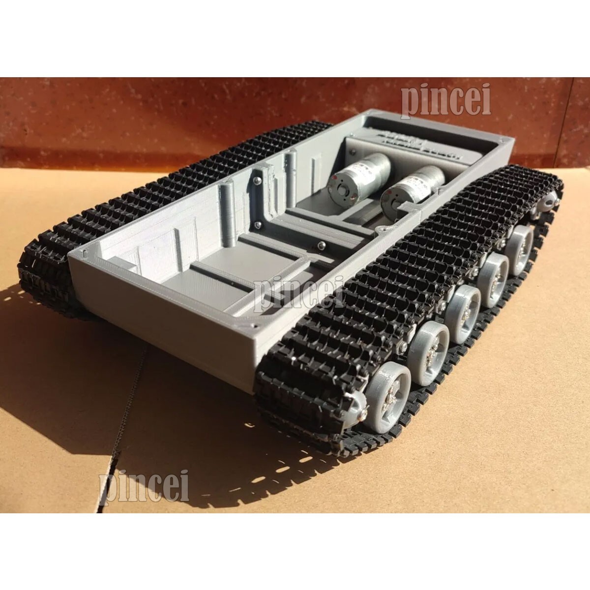 Finished 3D Printing Tracked Chassis 6V 370 Reduction Motor Version ...