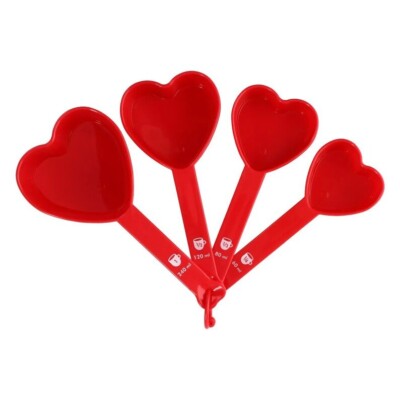 Dollar Tree Set of 4 Red Heart Measuring Cups Brand New | eBay