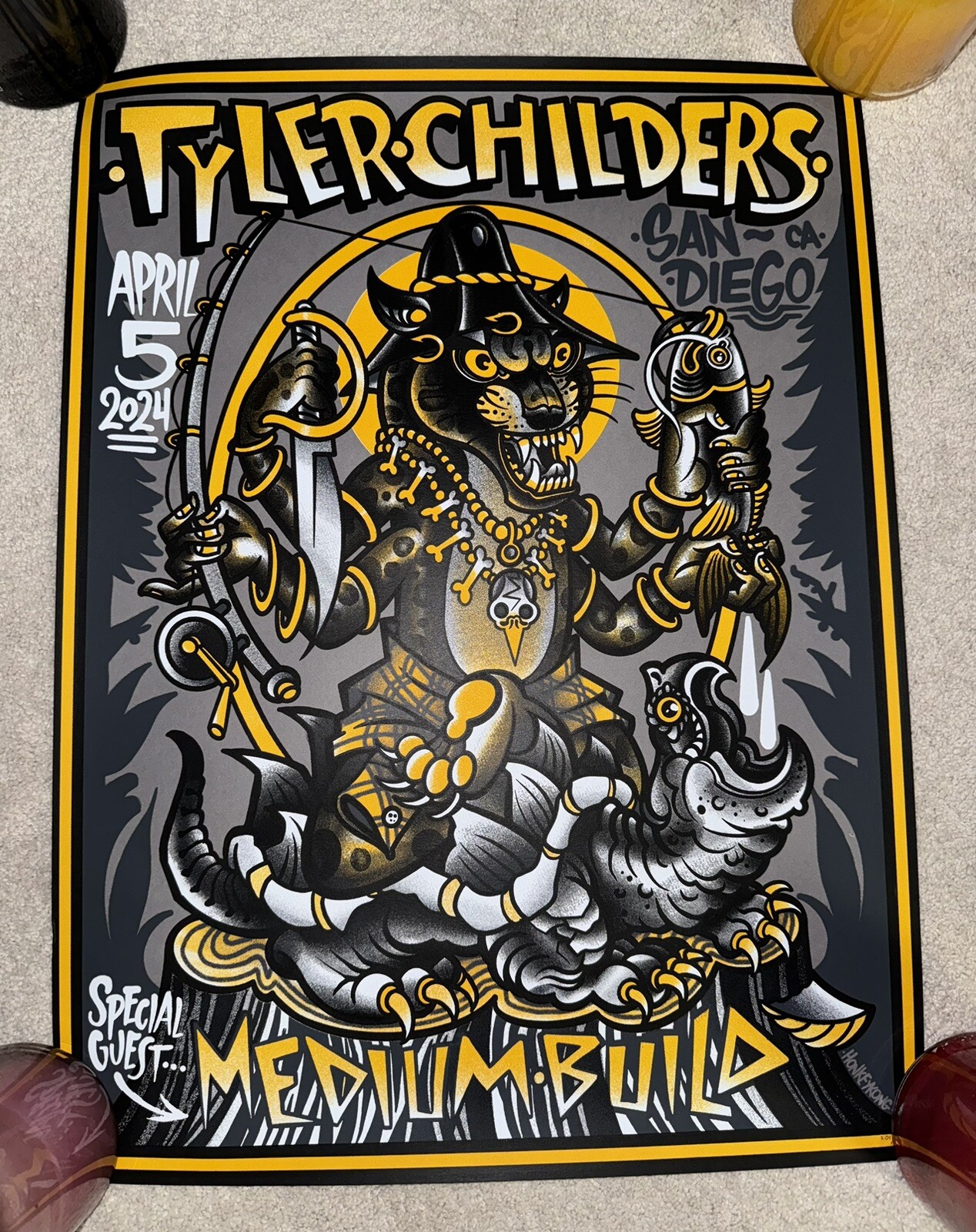 Tyler Childers Show Poster - San Diego, CA 4/5/2024 | eBay