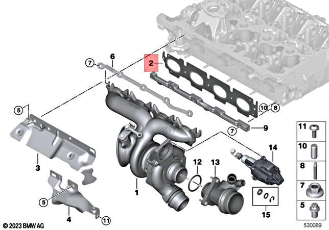 Genuine BMW Mini X1 X3 X5 X6 Z4 Cooper JCW Seal Exhaust Manifold ...