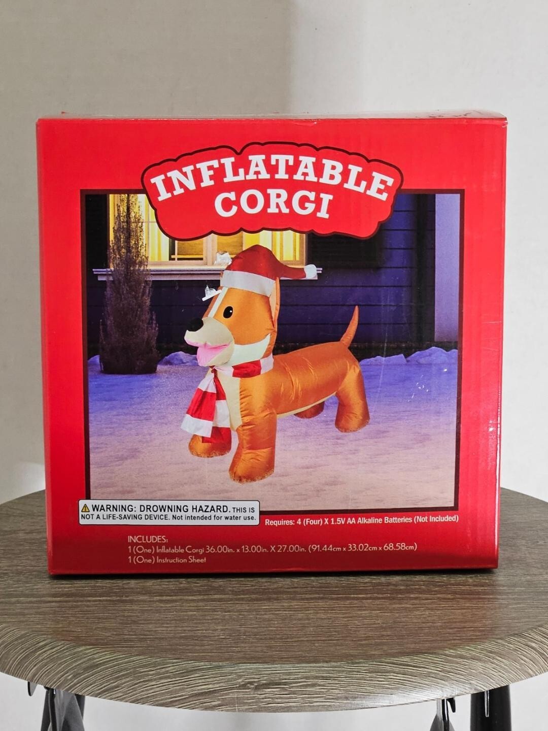 Inflatable Corgi Indoor/Outdoor Christmas Decor tested new battery ...