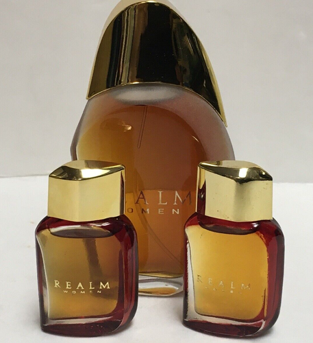 Realm Woman By Erox EDT Spray 1.7 fl oz+2 Bottles Mini 15 ml each New ...