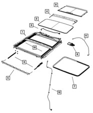 Genuine Mopar Sunroof Frame Cover 68049129AA for sale online | eBay