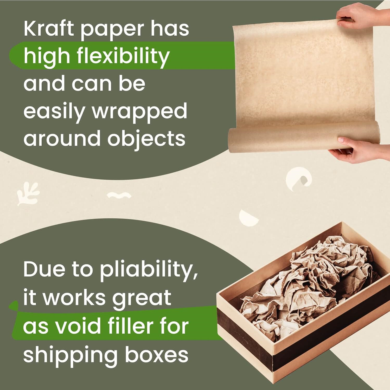 IDL Packaging Large Brown Kraft Paper Roll 18" x 1200 feet (14400 ...