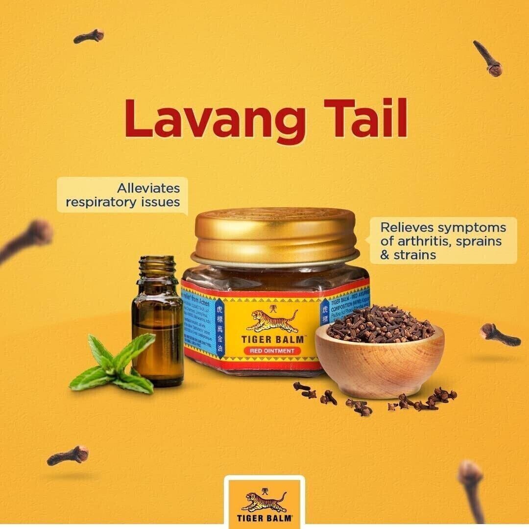 Pack Of 4 TIGER BALM HERBAL RED OINTMENT MASSAGE RELIEF MUSCLE PAIN - 9 ...