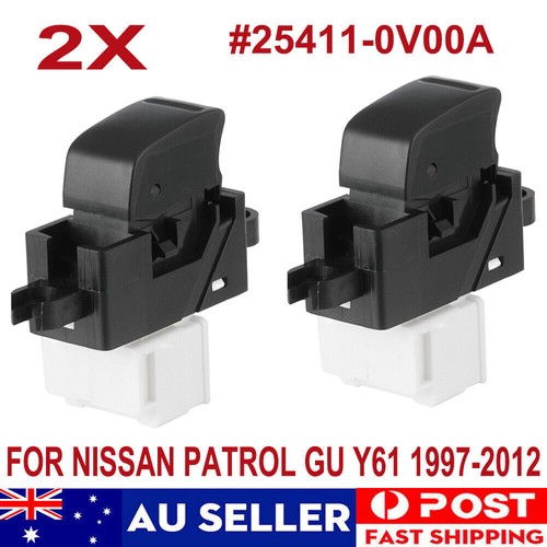 2X Single Power Window Switch for NISSAN PATROL GU Y61 1997-2012 25411 ...