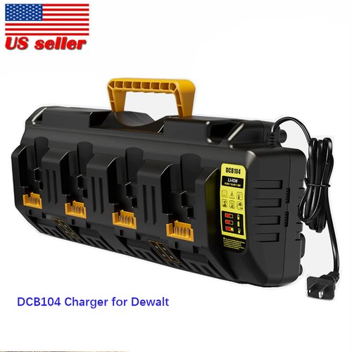 For DEWALT DCB104 12/20V 4-Port Battery Charger Fast charger Lithium XR ...
