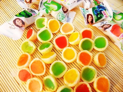 Multi Tastes Stuffed Soft Candy, Crispy Fresh Milk Balls Candy, Chinese ...