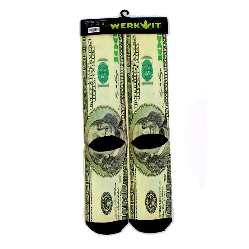 Green Hundred Dollar Bill Socks | eBay