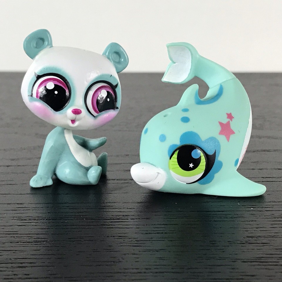 LITTLEST PET SHOP MIXED LOT - LPS TEAL POLAR BEAR & DOLPHIN BUNDLE | eBay