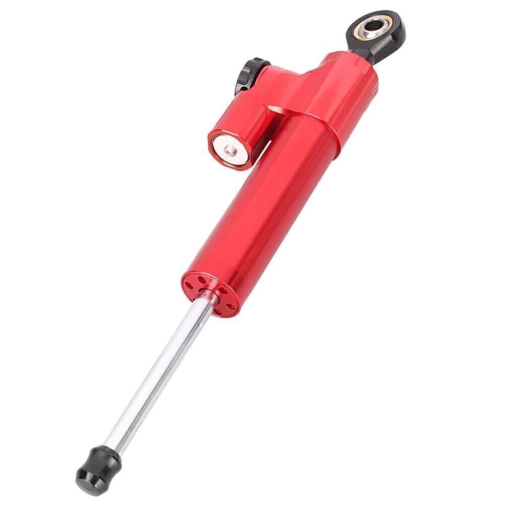 Red Motorcycle CNC Aluminum Steering Damper Stabilizer Linear Reversed ...