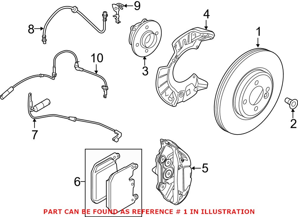 Genuine OEM Front Disc Brake Rotor for Mini 34106881045 | eBay