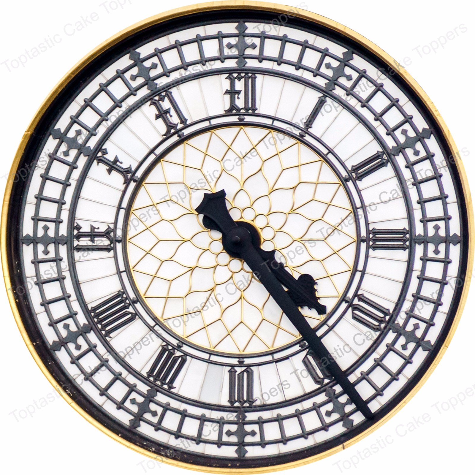 Antique Vintage Clock Face Big Ben Background Pattern Edible Icing Cake ...