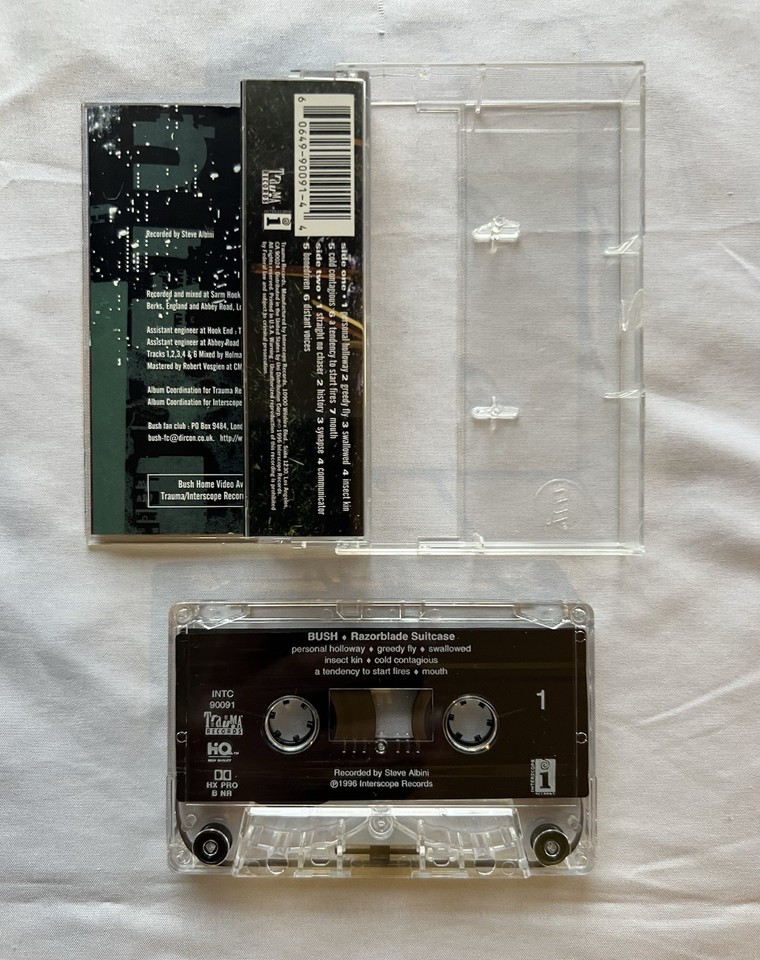 BUSH Razorblade Suitcase cassette (Interscope/Trauma, 1996) 90s Rock ...