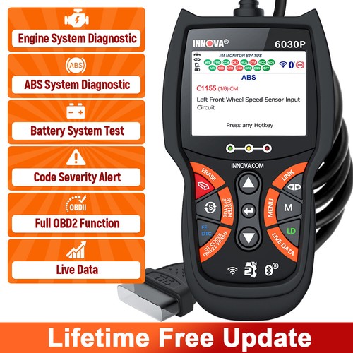 INNOVA 6030P ABS Check Engine Battery Test OBD2 Scanner Diagnostic Code ...