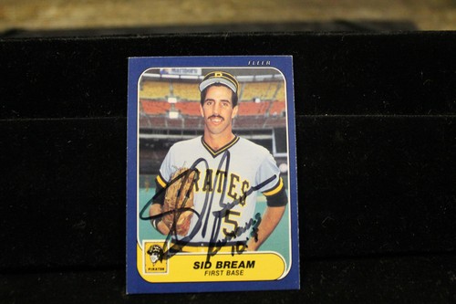 Sid Bream Pittsburg Pirates Signed Card Autographed Auto | eBay