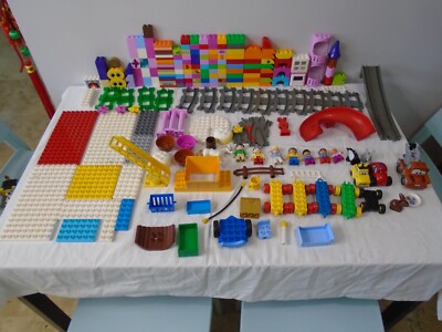 Lot of LEGO Duplo Vehicles People Train Tracks Parts Pieces & More 226 ...