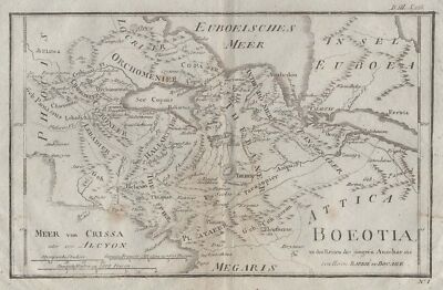 Greece Boeotia Original Copperplate Map Barbié du Bocage 1800 | eBay UK